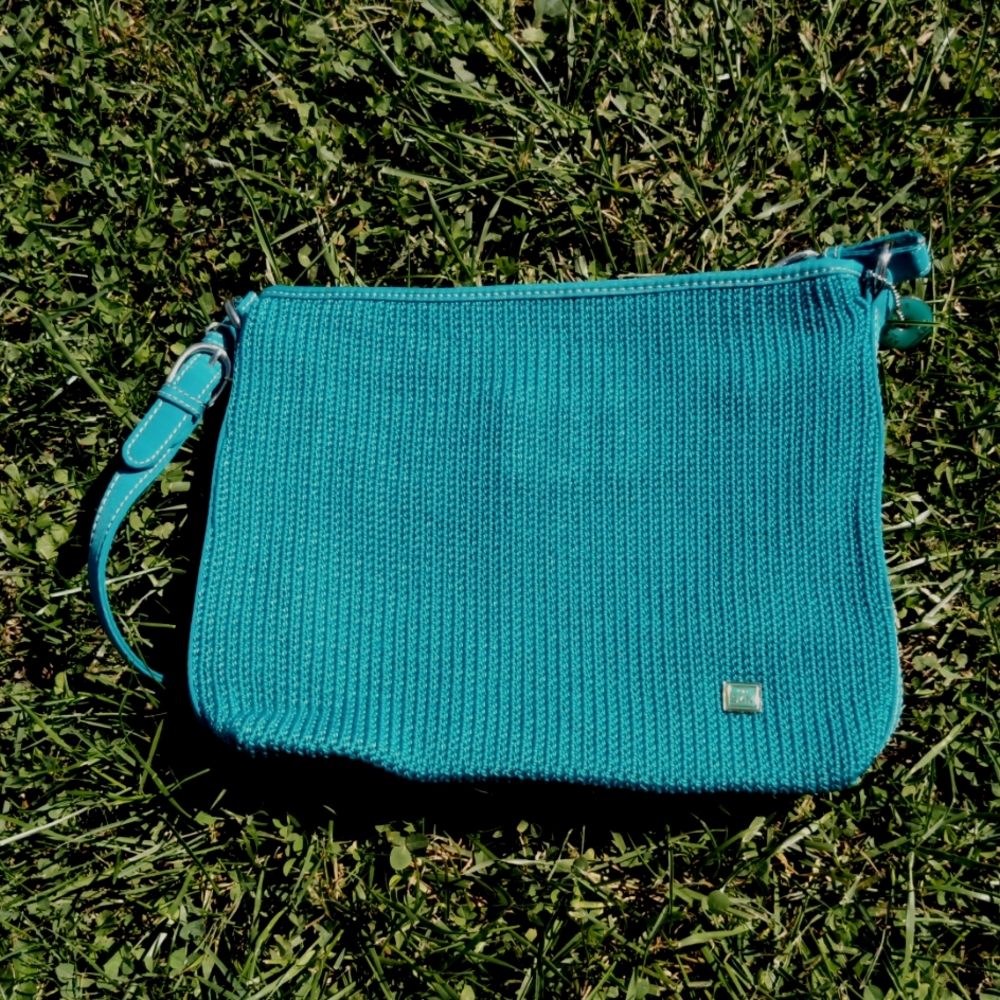 The Sak Turquoise Color Crochet Bag Vintage - Gem